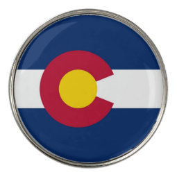 Golf Ball Marker with Flag of Colorado, USA | Zazzle