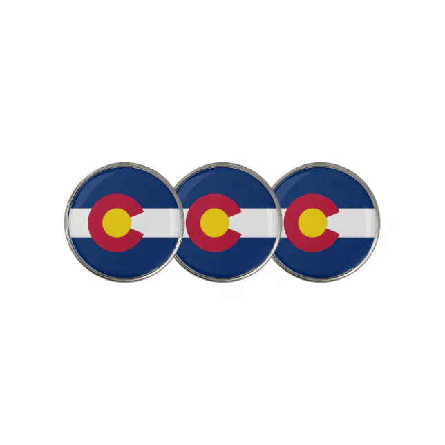 Golf Ball Marker with Flag of Colorado, USA | Zazzle