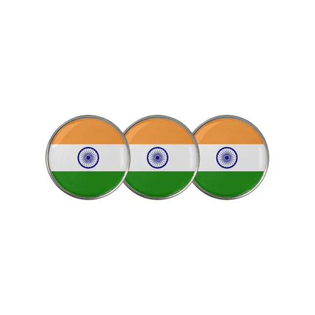 Golf Ball Marker with Flag of India | Zazzle