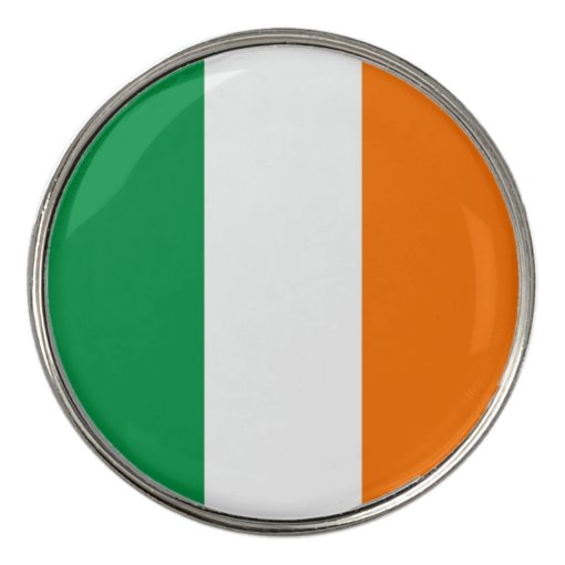 Golf Ball Marker with Flag of Ireland | Zazzle