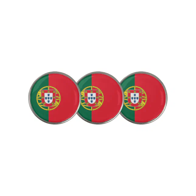 Golf Ball Marker with Flag of Portugal | Zazzle