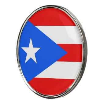 Golf Ball Marker with Flag of Puerto Rico, USA | Zazzle