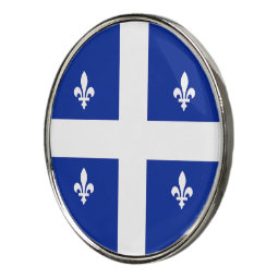 Golf Ball Marker with Flag of Quebec | Zazzle