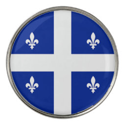 Golf Ball Marker with Flag of Quebec | Zazzle