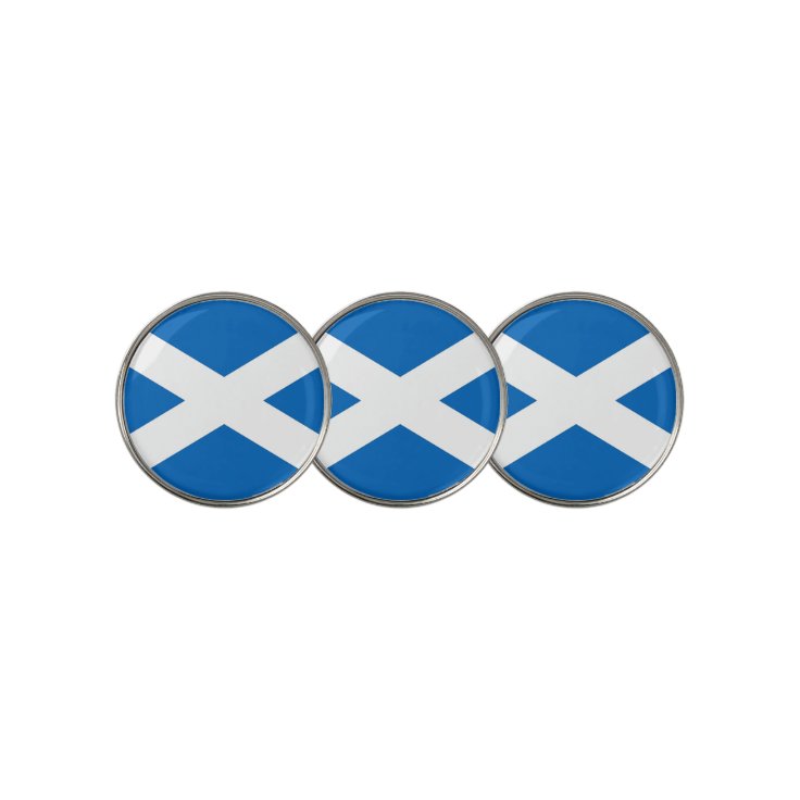 Golf Ball Marker with Flag of Scotland | Zazzle