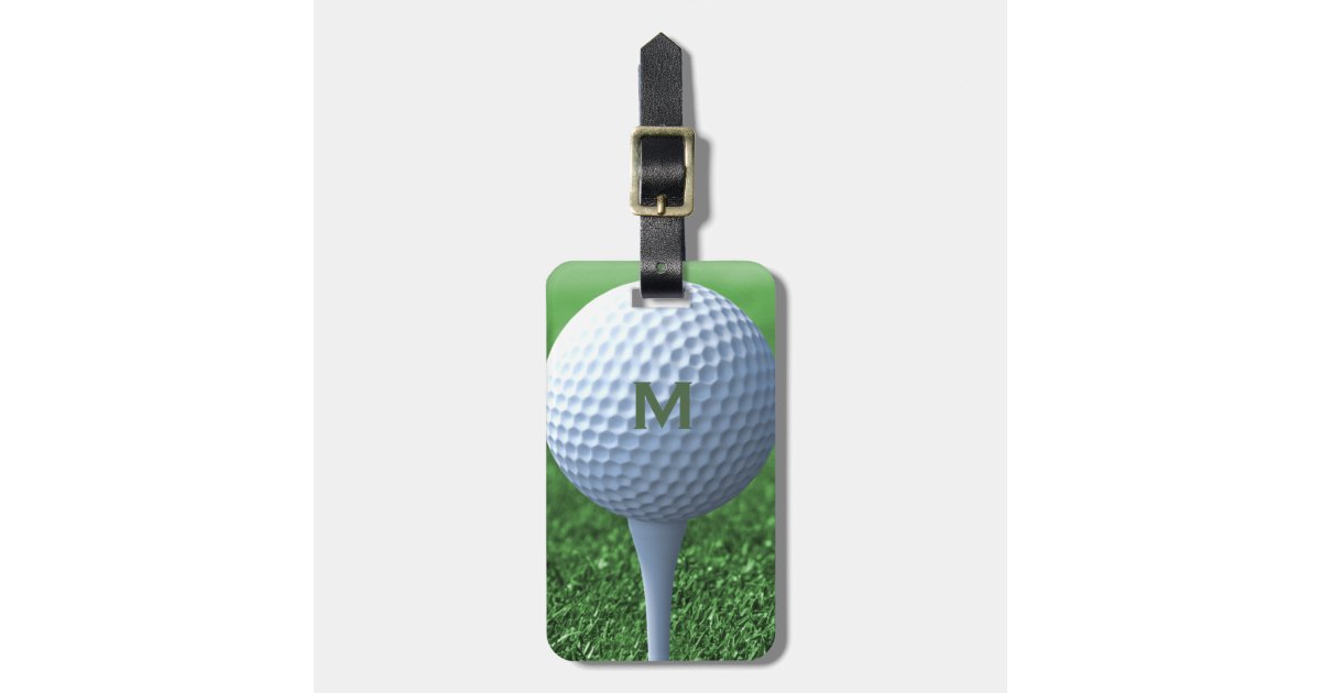 Golf Ball Monogram Golf Bags Luggage Tag | Zazzle.com
