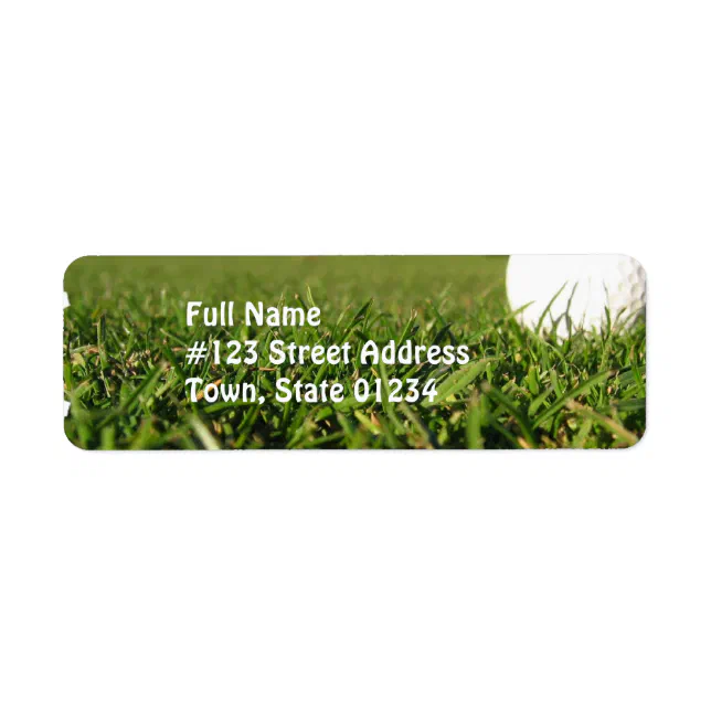 Golf Ball on Course Mailing Labels | Zazzle