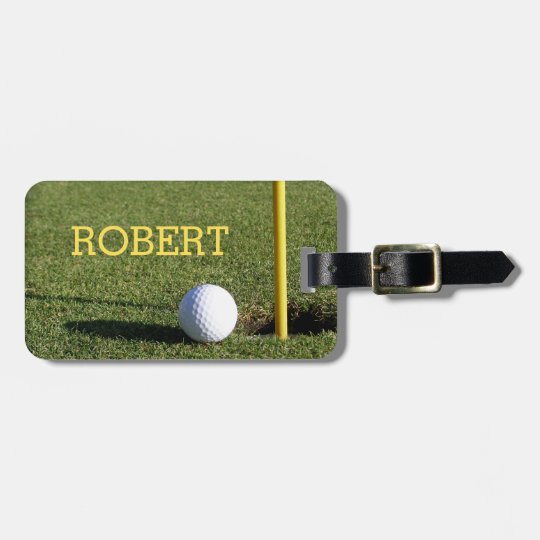 Golf Ball on the Green | Golfing Luggage Tag | Zazzle.com
