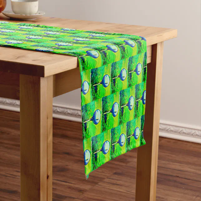 Golf Ball Pattern Dining Table Runner | Zazzle