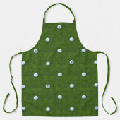 Golf Ball Pattern Monogram Green Apron for Golfers | Zazzle