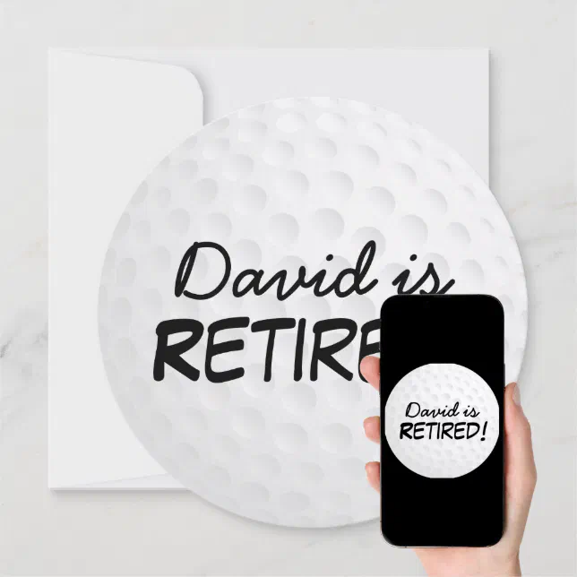 Golf Ball Retirement Party Invitation | Zazzle