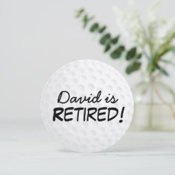 Golf Ball Retirement Party Invitation | Zazzle
