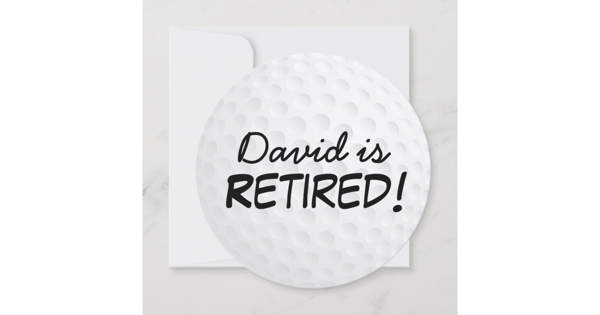 Golf Ball Retirement Party Invitation | Zazzle