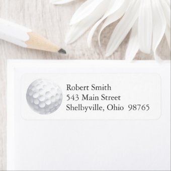Golf Ball Return Address Labels | Zazzle