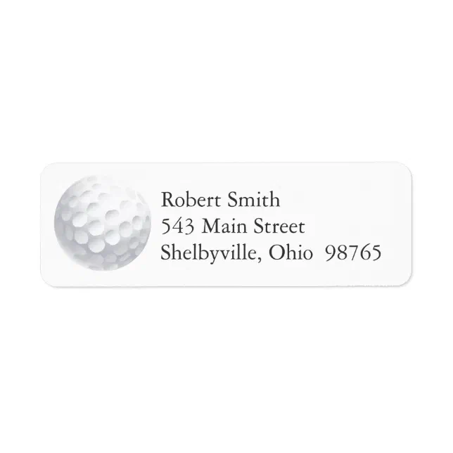 Golf Ball Return Address Labels | Zazzle