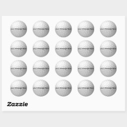 golf ball stickers - add your message | Zazzle