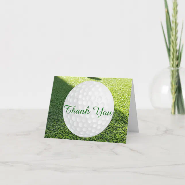 Golf Ball Thank You Card | Zazzle