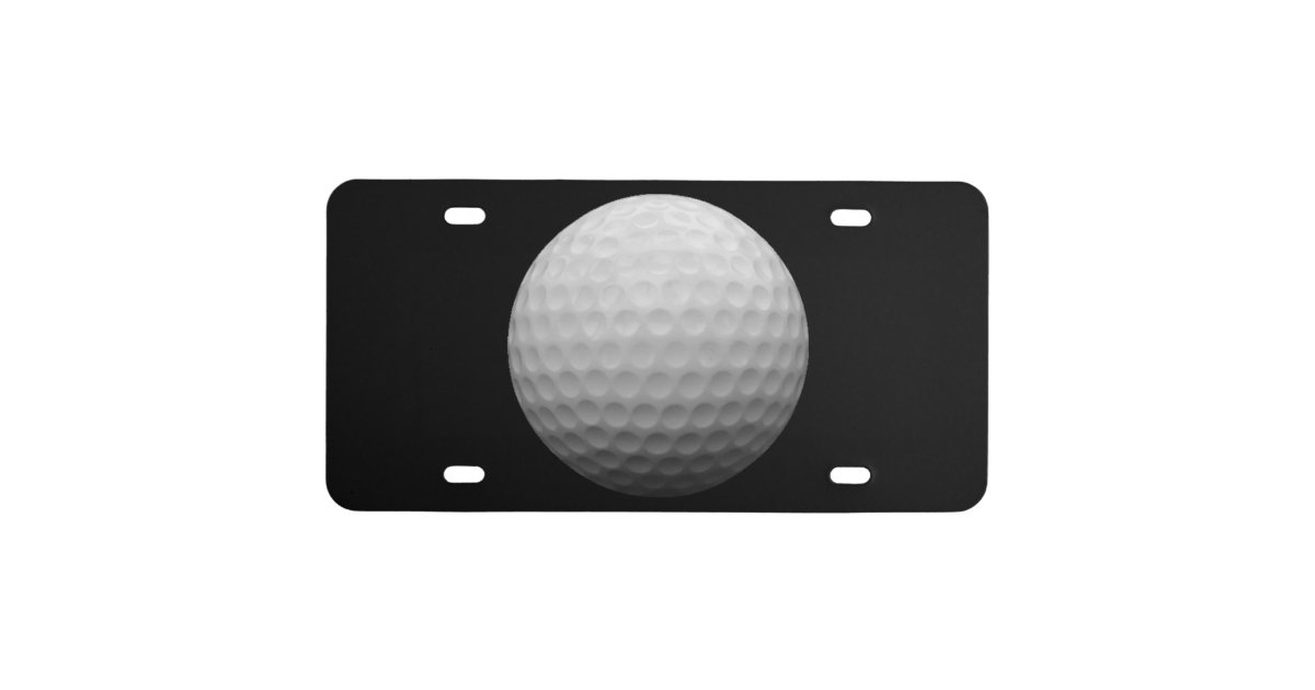Golf Ball Theme License Plate | Zazzle