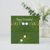 Golf ball with tee Happy Retirement Card | Zazzle