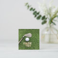 Golf ball with thank you word on green grass note | Zazzle