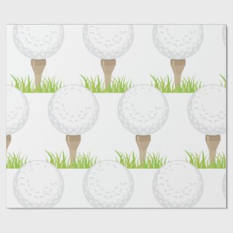 Golf Ball Wrapping Paper | Zazzle