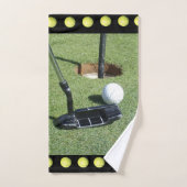 Golf Balls And Putter On The Green, Bath Towel Set | Zazzle