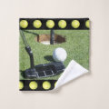 Golf Balls And Putter On The Green, Bath Towel Set | Zazzle