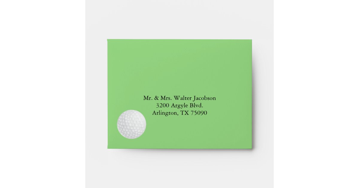 Golf Balls Invitation RSVP Envelope | Zazzle