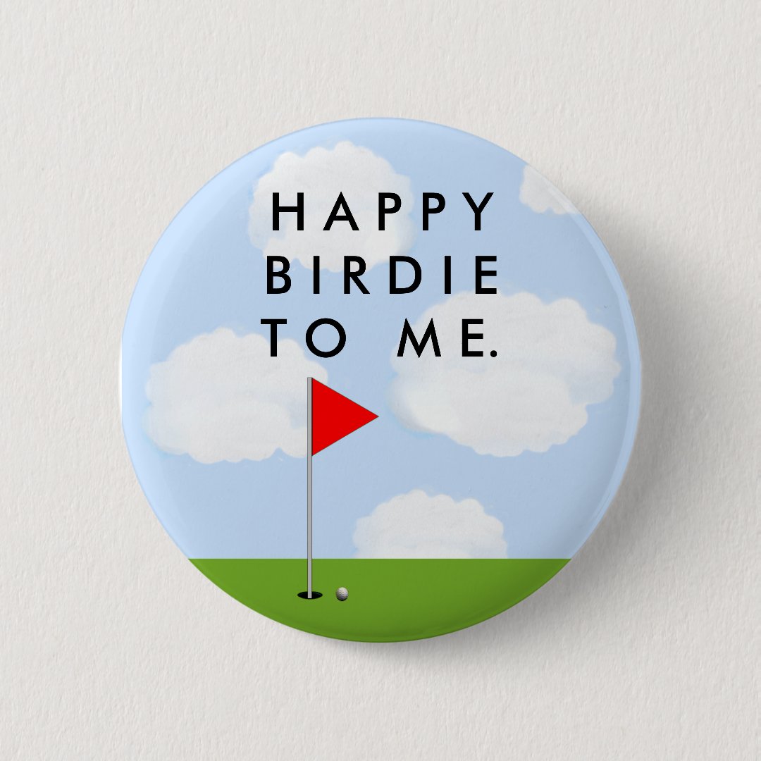 Golf Birdie Pinback Button | Zazzle