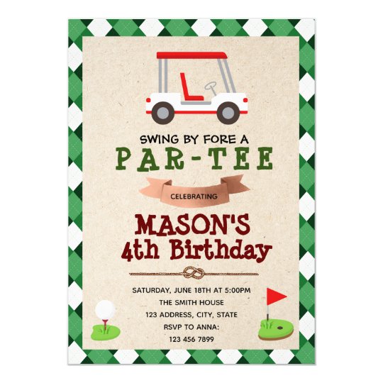 Golf Birthday Invitation | Zazzle.com