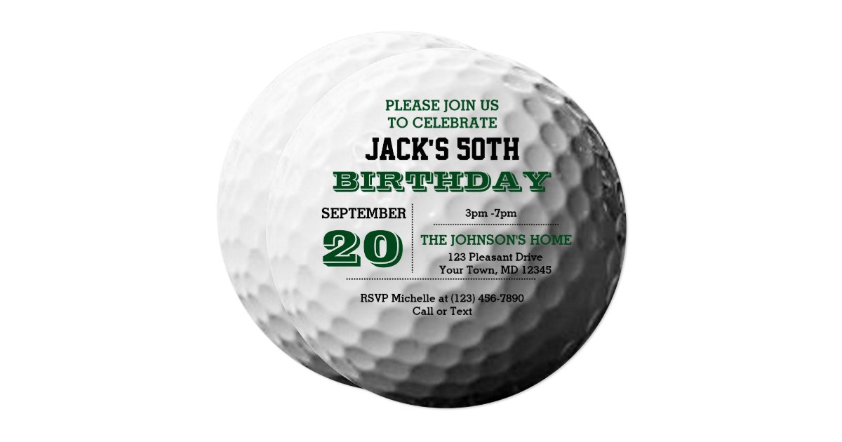 Golf Birthday Invitation | Zazzle.com