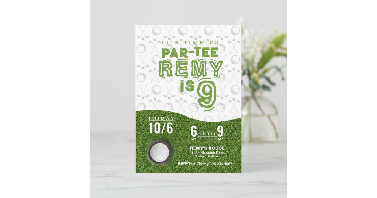 Golf Birthday Invite • Par-Tee invitation | Zazzle