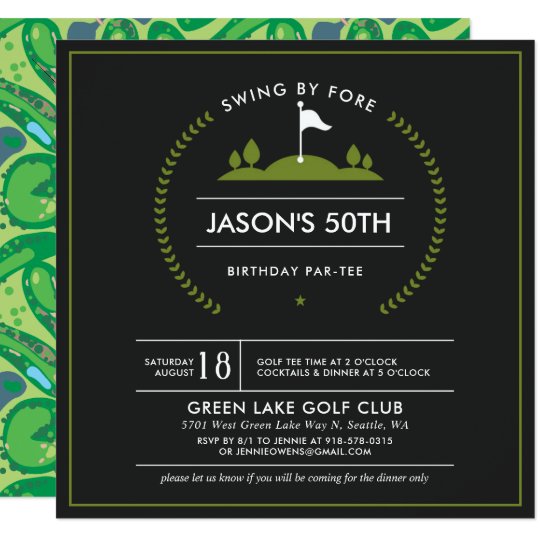 Golf Birthday Party Invitation | Zazzle.com