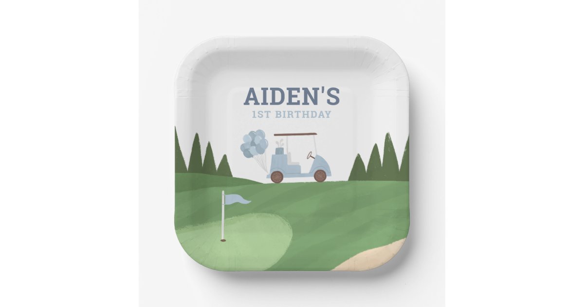 Golf Birthday Party Paper Plates | Zazzle