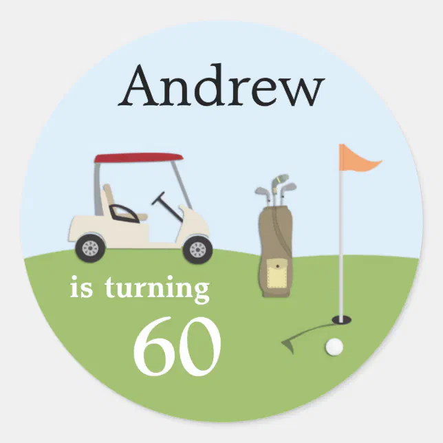 Golf Birthday Party Stickers | Zazzle