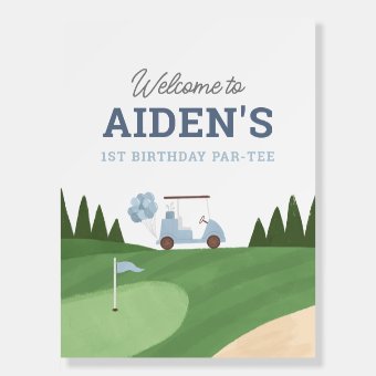 Golf Birthday Party Welcome Sign | Zazzle