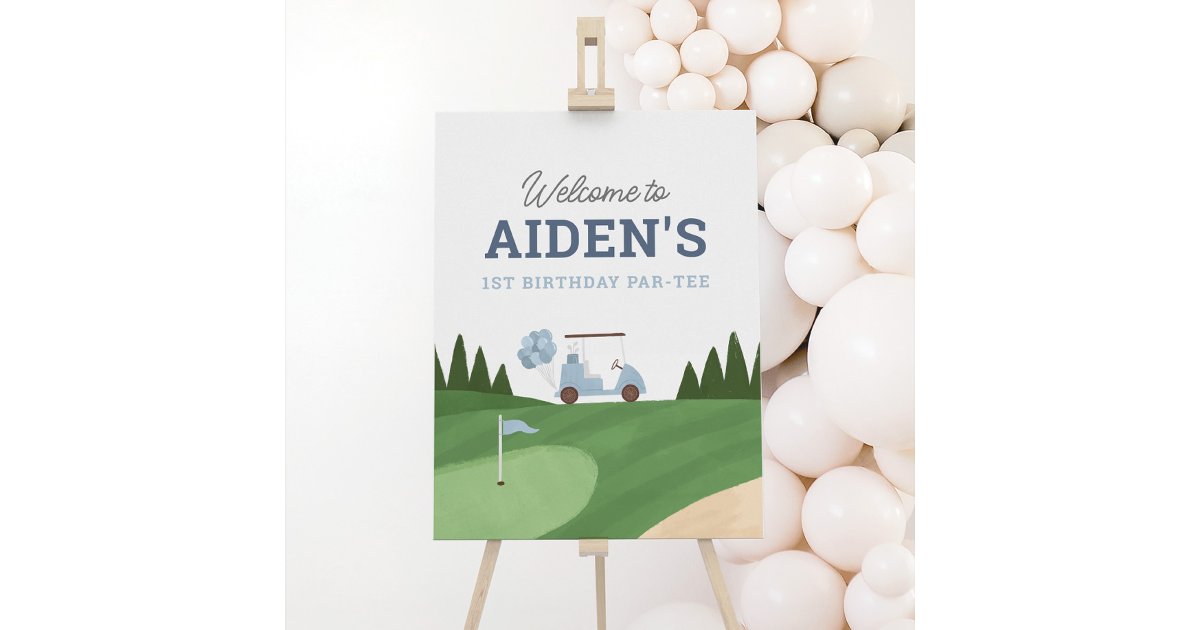 Golf Birthday Party Welcome Sign | Zazzle