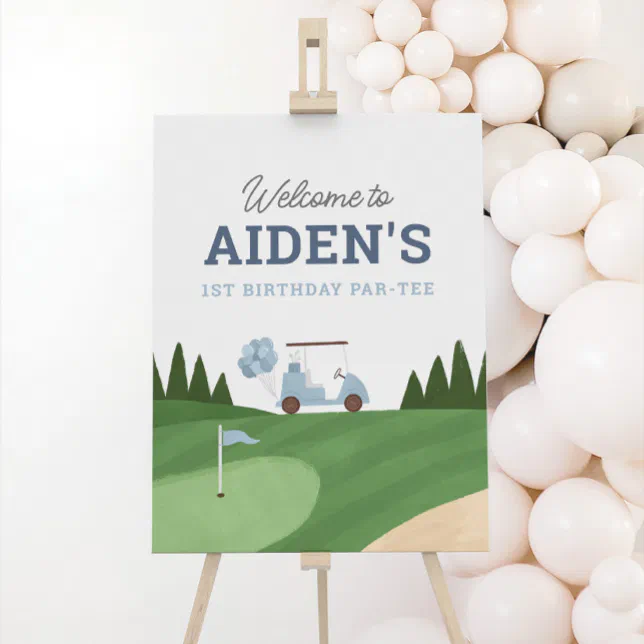 Golf Birthday Party Welcome Sign | Zazzle