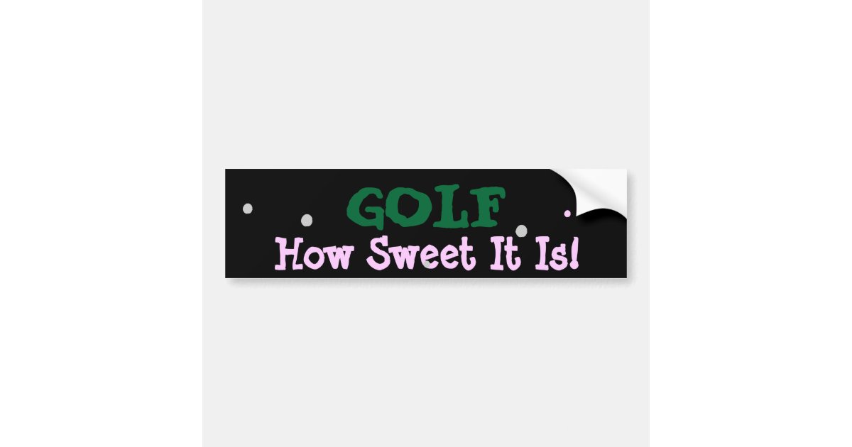GOLF BUMPER STICKER | Zazzle