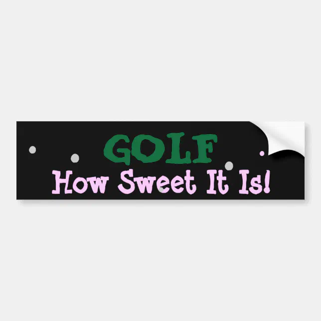 GOLF BUMPER STICKER | Zazzle