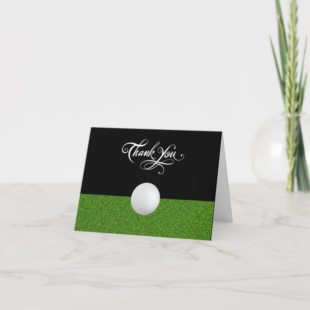 Golf Business Classy Thank You Card | Zazzle
