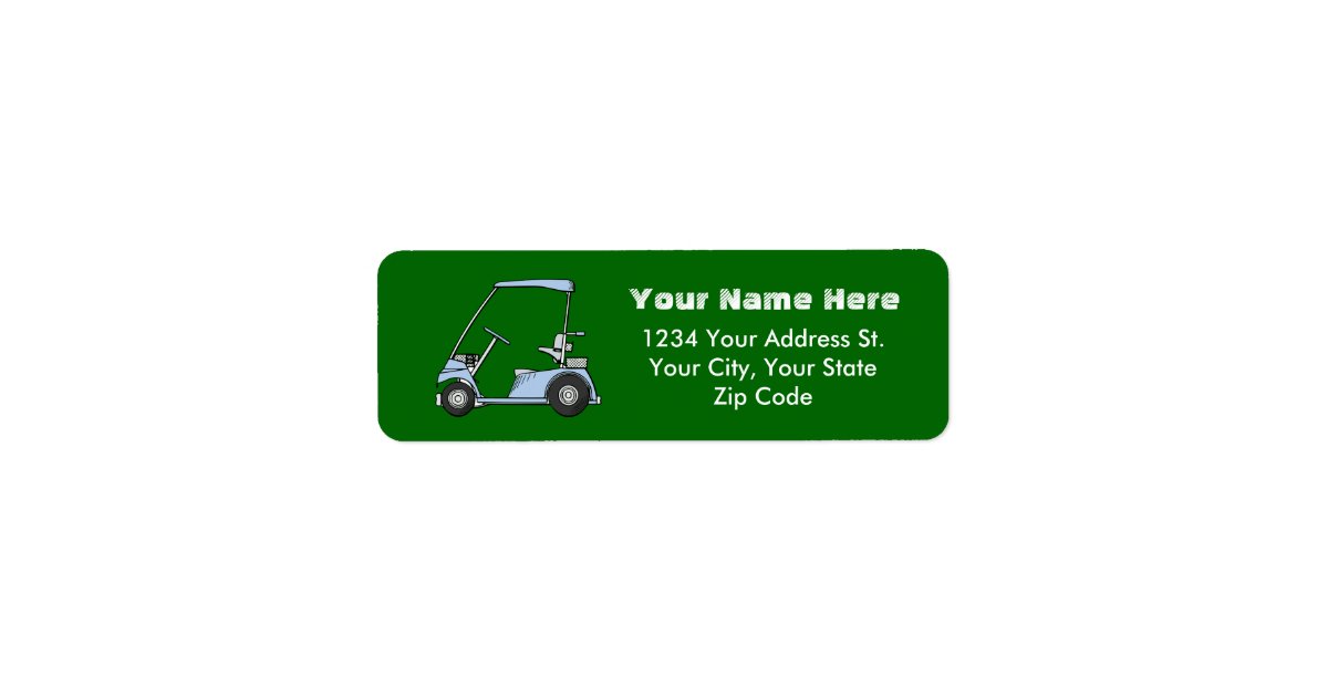 Golf Cart Address Labels | Zazzle