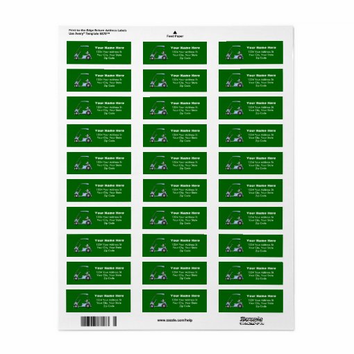 Golf Cart Address Labels | Zazzle