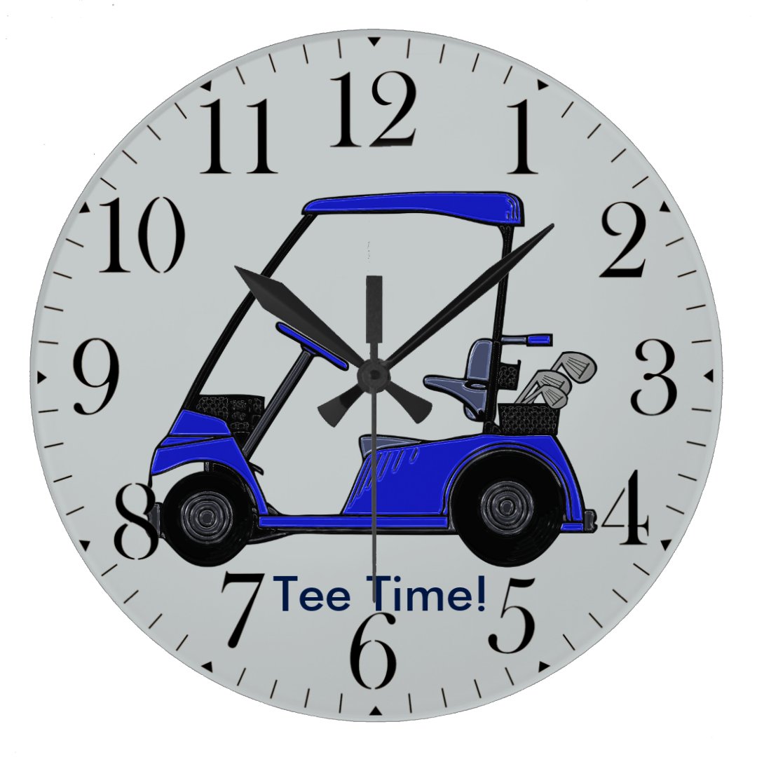Golf Cart for the Golfer Large Clock | Zazzle
