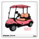Golf cart / golf buggy cartoon illustration wall decal | Zazzle