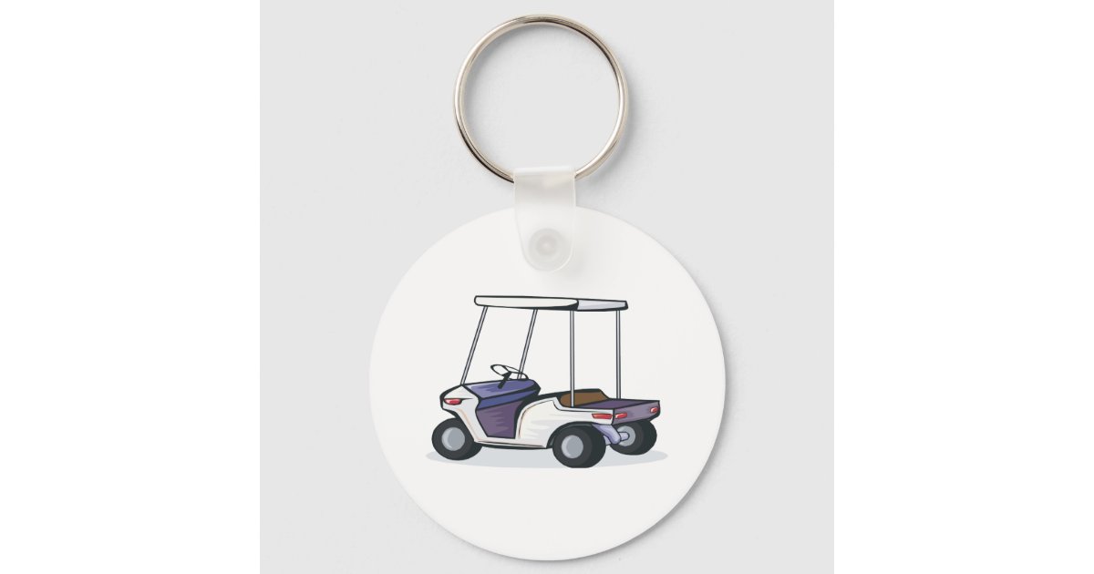 golf cart graphic keychain | Zazzle