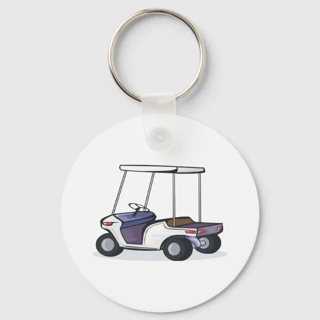 golf cart graphic keychain | Zazzle