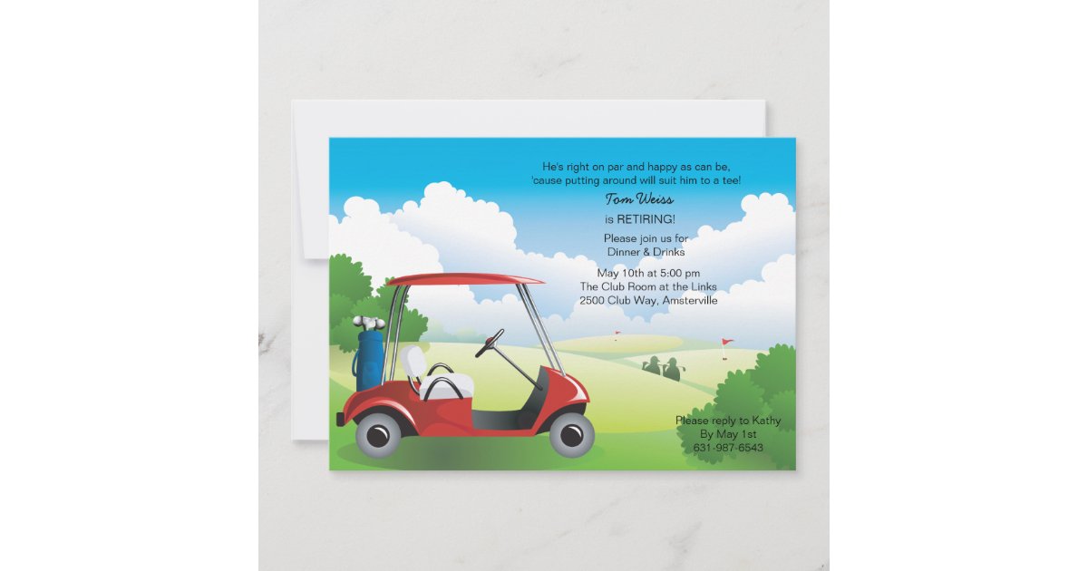 Golf Cart Invitation | Zazzle