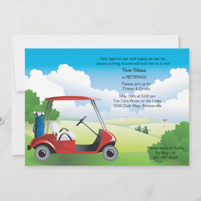 Golf Cart Invitation | Zazzle
