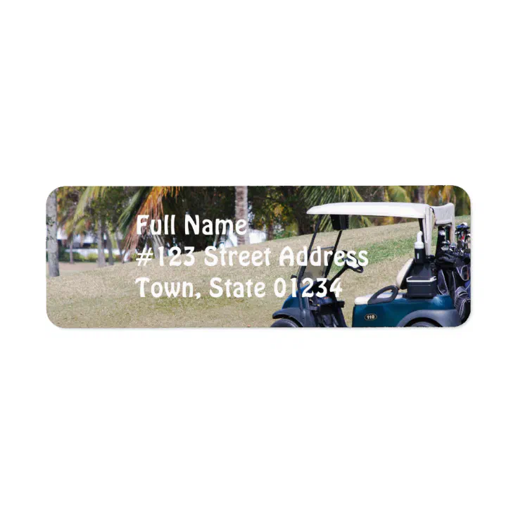 Golf Cart Mailing Label | Zazzle